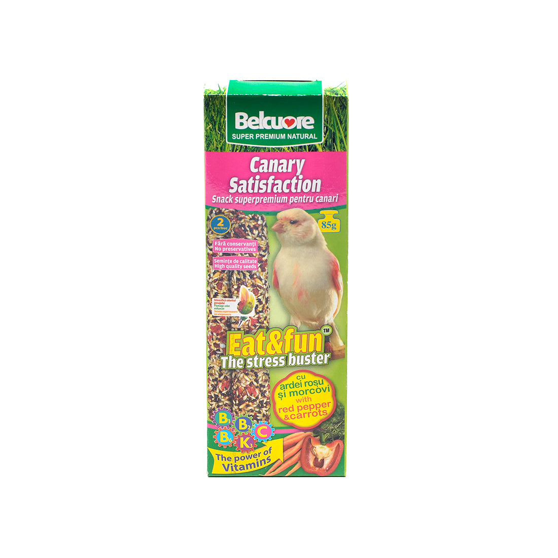 Batoane pentru Canari Belcuore Ardei Rosu si Morcov 85g | Animax.ro Batoane pentru Canari Belcuore Ardei Rosu si Morcov 85g | Animax.ro