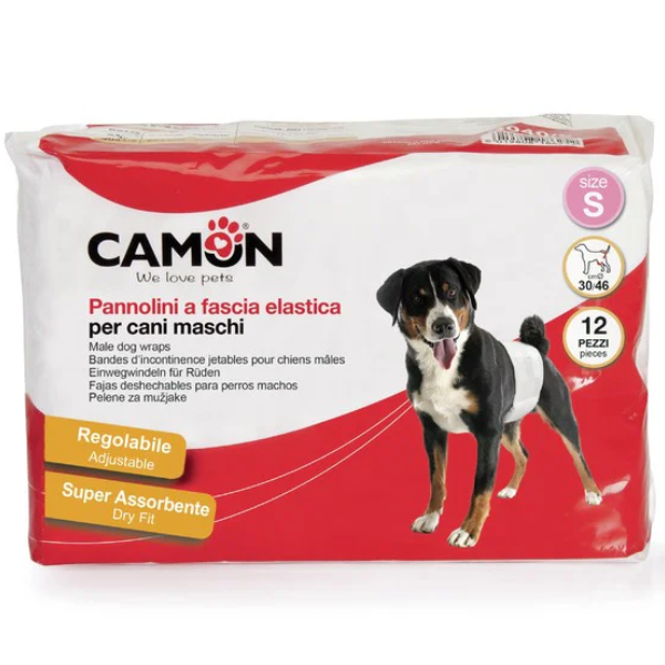 Scutece pentru caini Camon 30/46 cm 12buc/set | Animax.ro