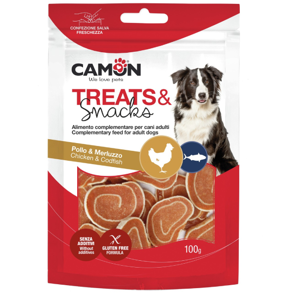 Recompense pentru caini Camon CAM-AE011 Pui si sushi 100g – Animax