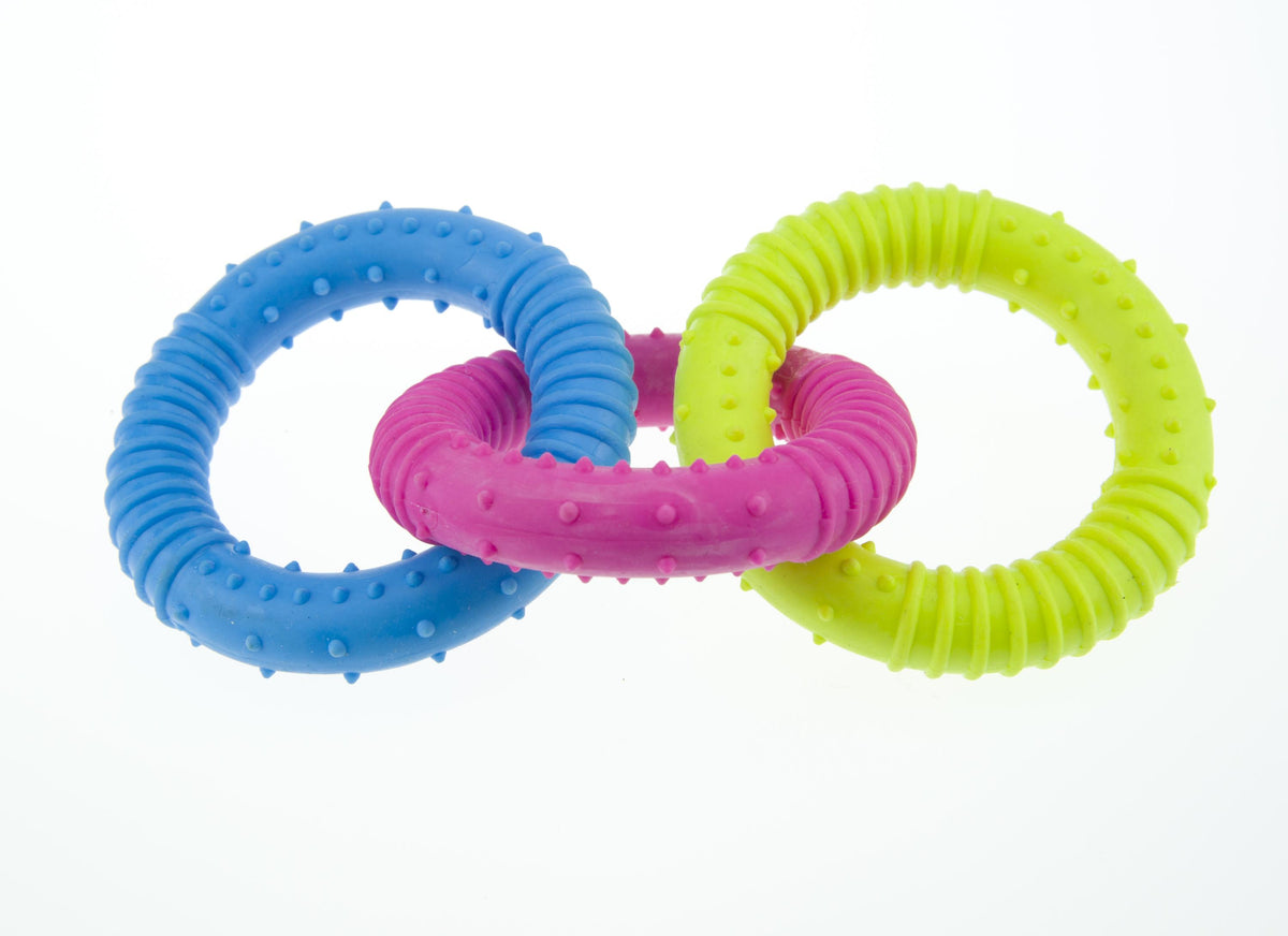 Jucarie pentru caini inele colorate Enjoy 16 cm | Animax.ro