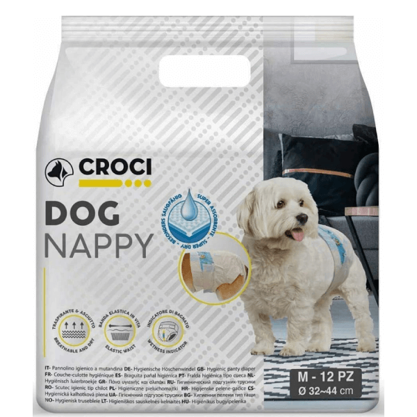 Chiloti pentru caini Croci M 12 buc/set | Animax.ro