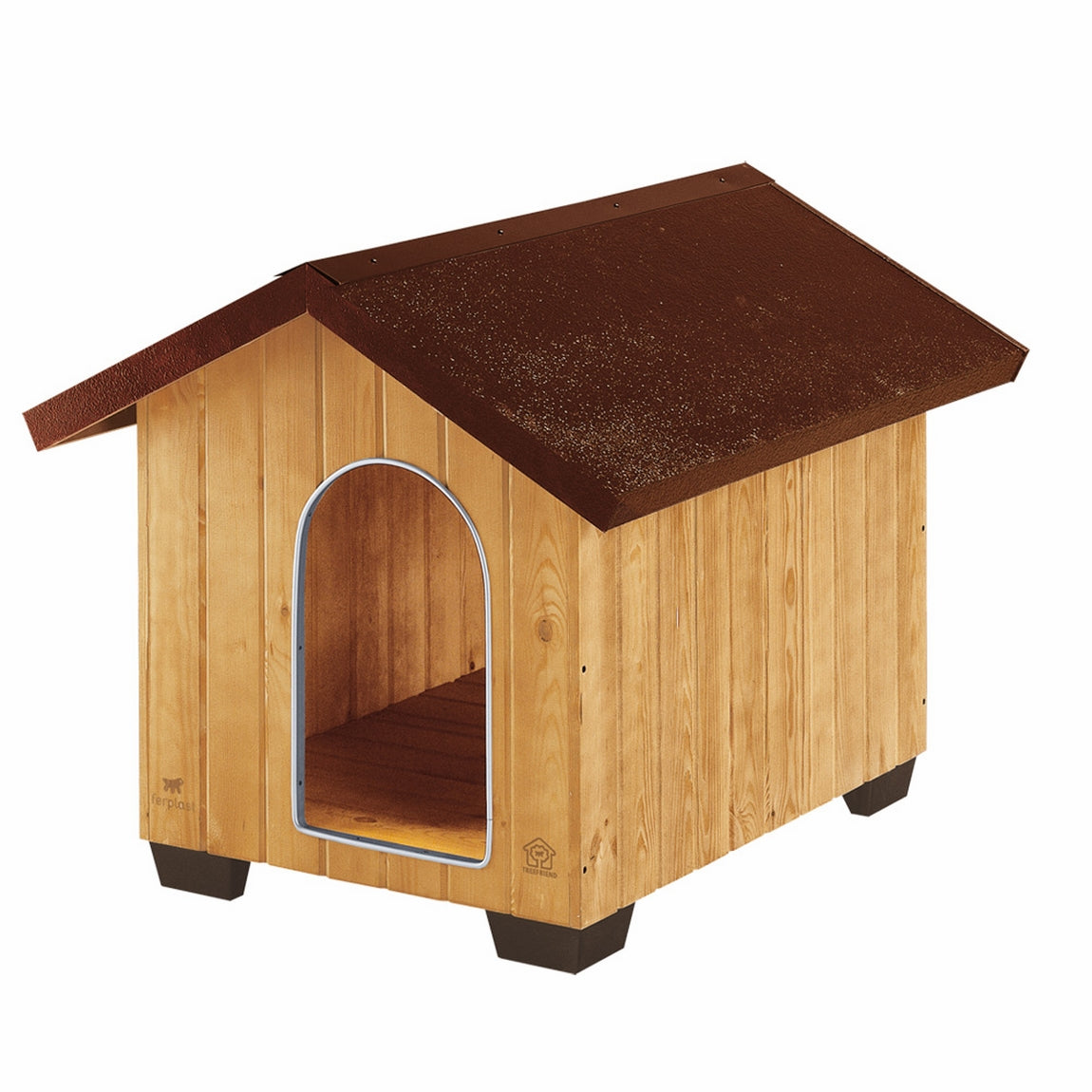 Cusca din lemn pentru caini Ferplast Domus L 81.5x102.5x78cm | Animax.ro